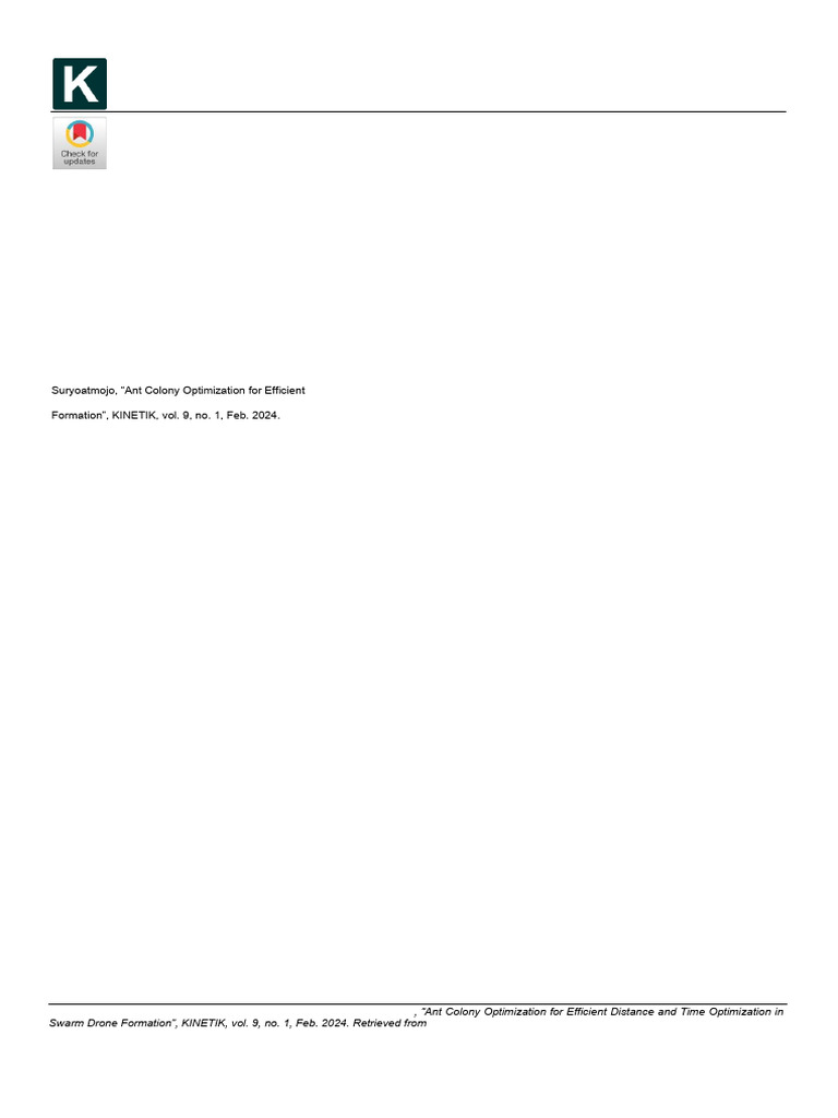 Ant Colony Optimization For Efficient Distance And Pdf Unmanned