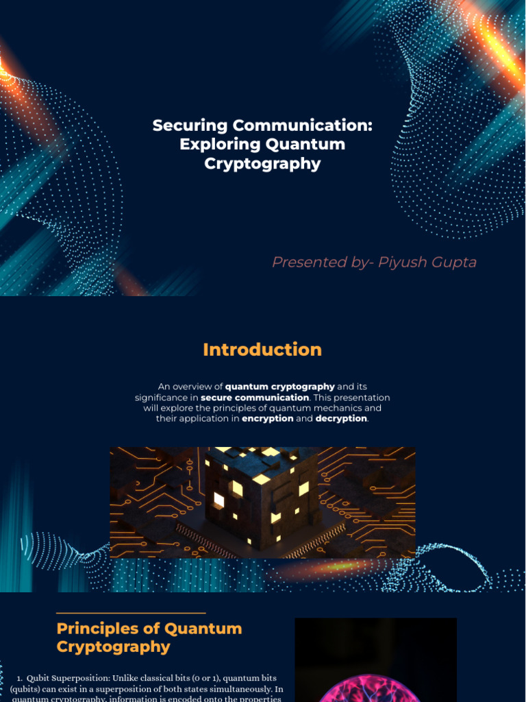 Wepik Securing Communication Exploring Quantum Cryptography 20240406211254NYwJ | PDF