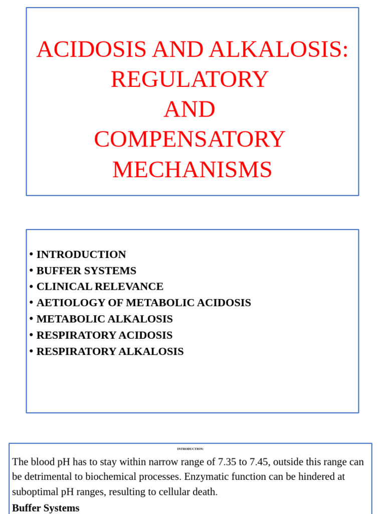 Acidosis Lect Note 001123 - 090334 | PDF | Buffer Solution | Bicarbonate