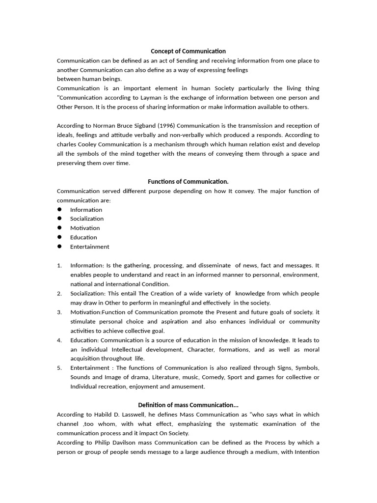 Introduction to Mass Communication | PDF | Mass Media | Communication