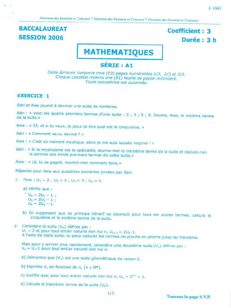 bac-a1-math-2006 | PDF