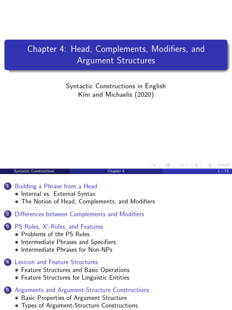 Chap4 Slides Kimmichaelis | PDF | Syntax | Phrase