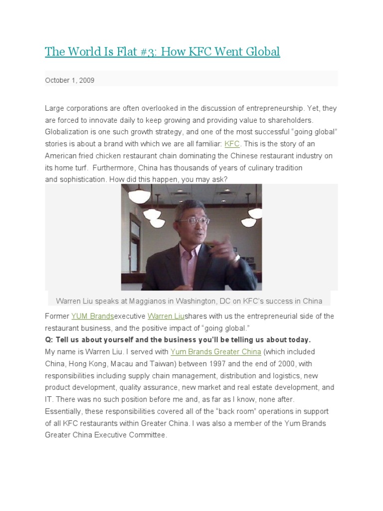 KFC'Case Study | PDF | Strategic Management | Brand