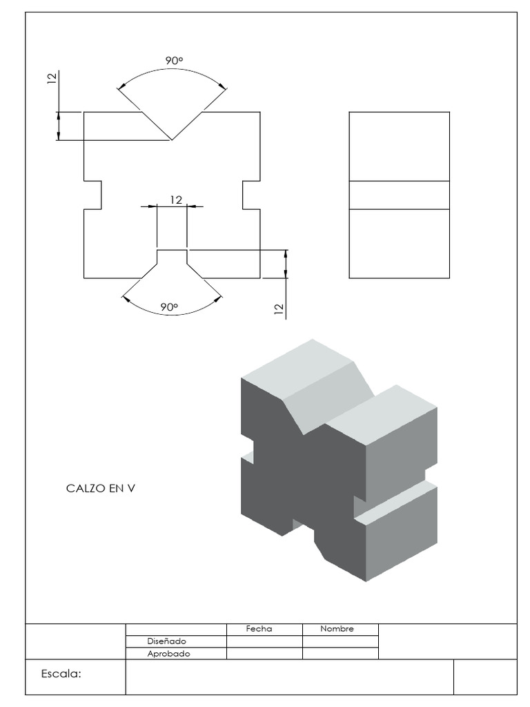 Calzo en V: Diseño y Aprobación | PDF
