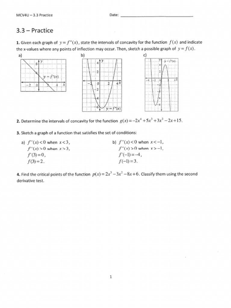 3.3 Practice Worksheet | PDF
