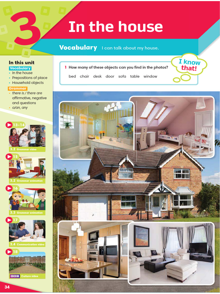 18 - Unit 3.1 - in The House | PDF | Bedroom | Vocabulary