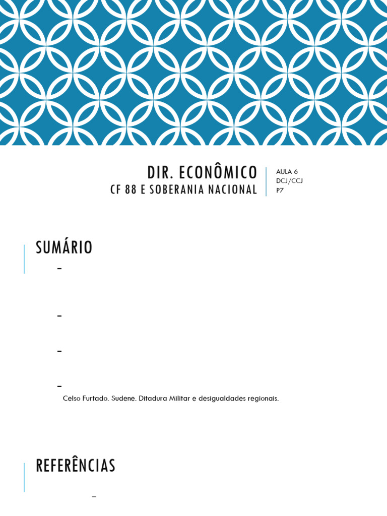 Aula 6 - CF 88 e Soberania Nacional | PDF | Constituição | Soberania