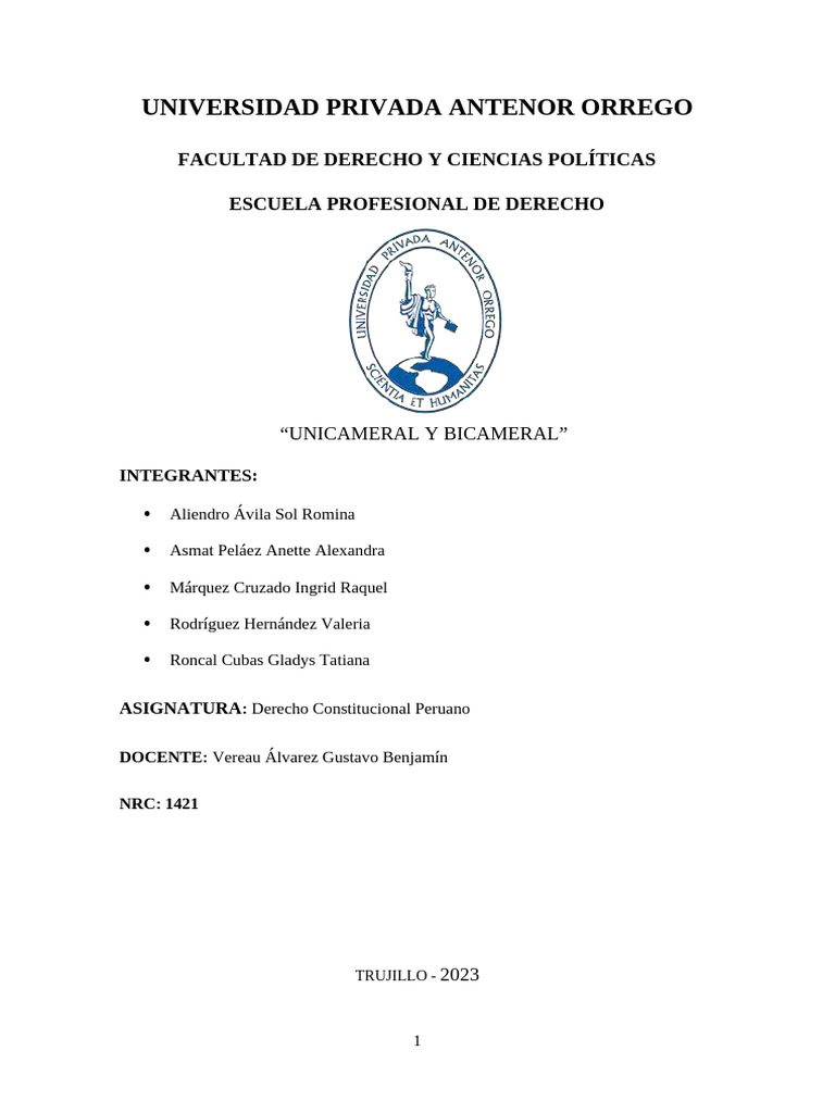 CONSTI MONOGRAFIA IV Ciclo | PDF | Legislador | Gobernancia