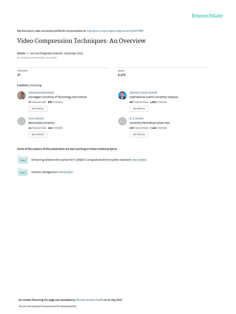 Video_Compression_Techniques_An_Overview | PDF