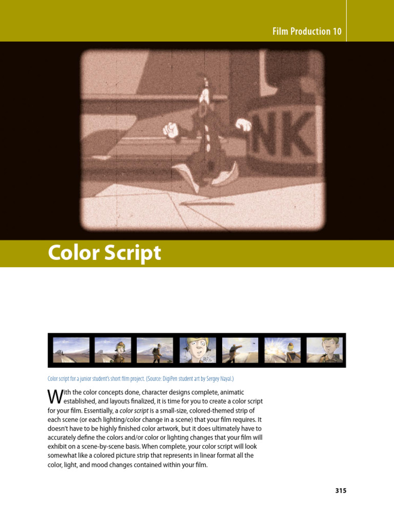 Color Script Guide for Film Projects | PDF