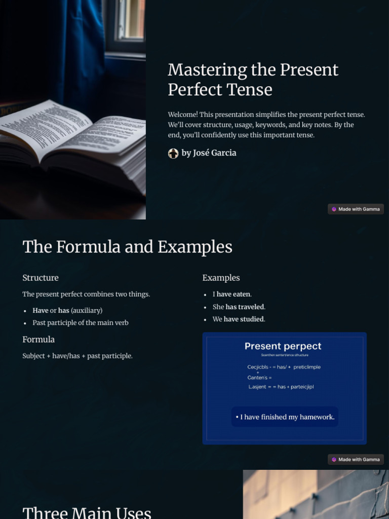 Mastering The Present Perfect Tense | PDF