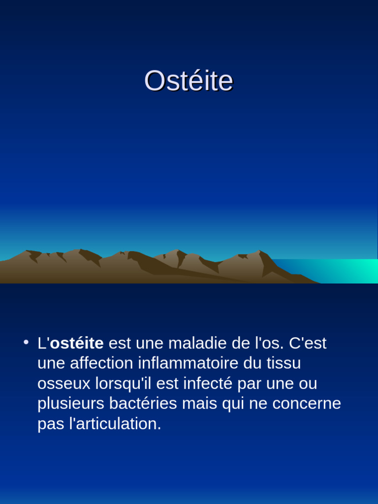 Ostéite | PDF