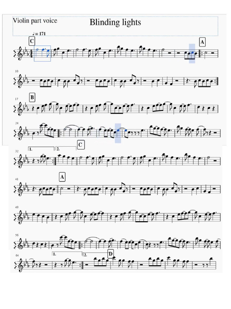 Blinding lights - Thw Weekend | PDF