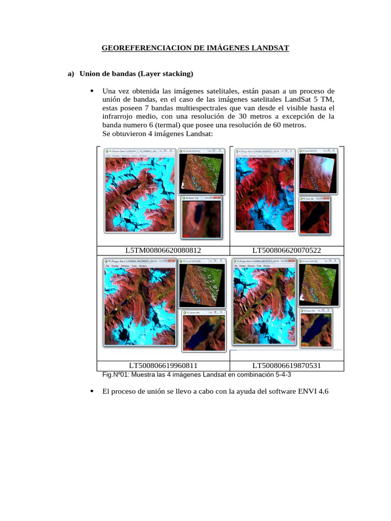 Georeferenciacion de Imágenes Landsat | PDF | Imagen | Datos geográficos e información