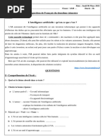 Devoir 3AM Deuxième Trimestre | PDF