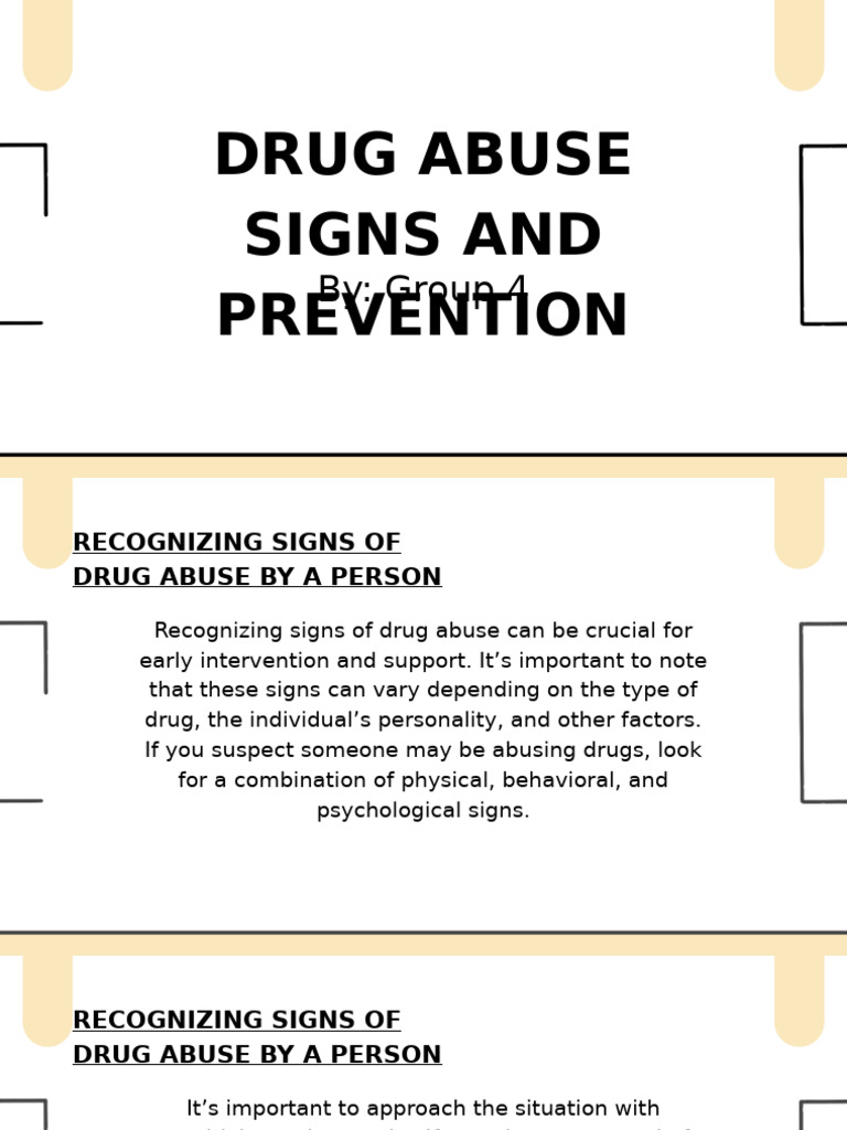 Signs and Strategies for Drug Abuse Prevention | PDF | Substance Abuse ...