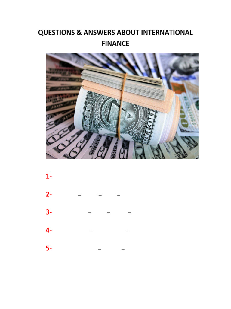 International Finance Q&A Guide | PDF
