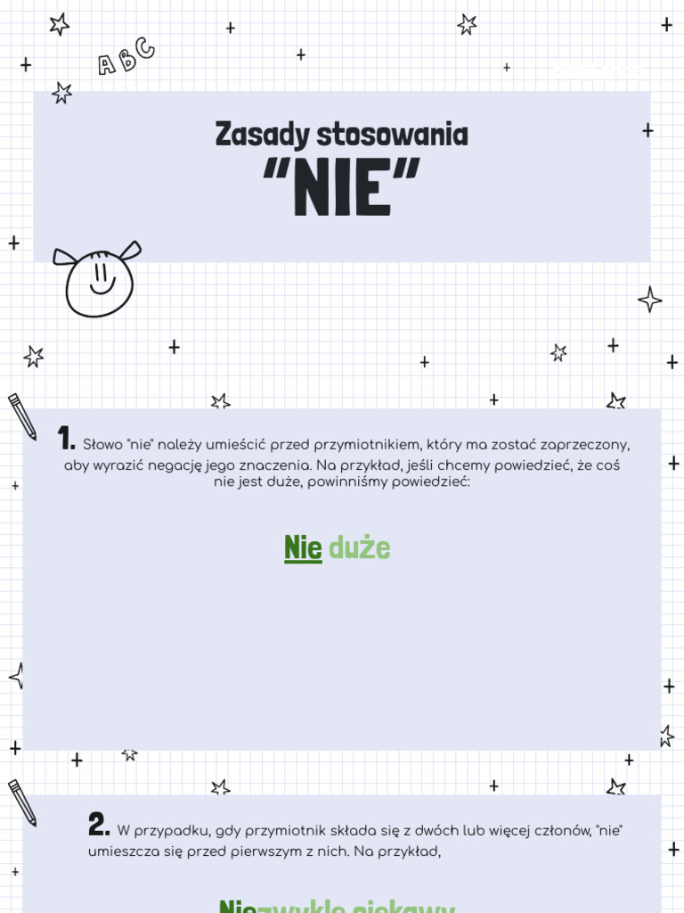 Zasady stosowania “NIE” | PDF