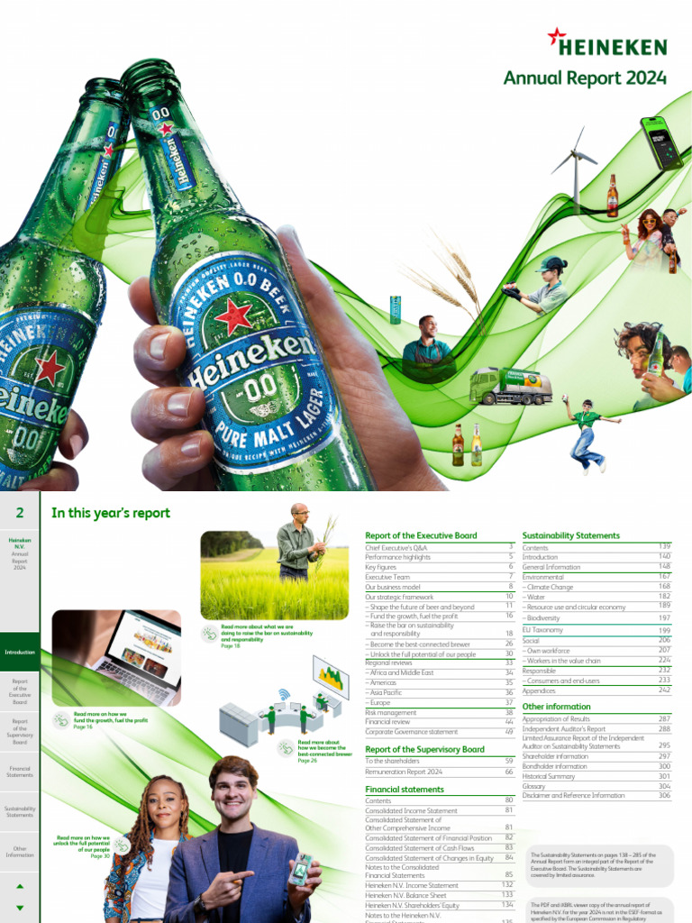 Heineken N V Annual Report 2024 Final 20feb2025 | PDF | Balance Sheet | Dividend