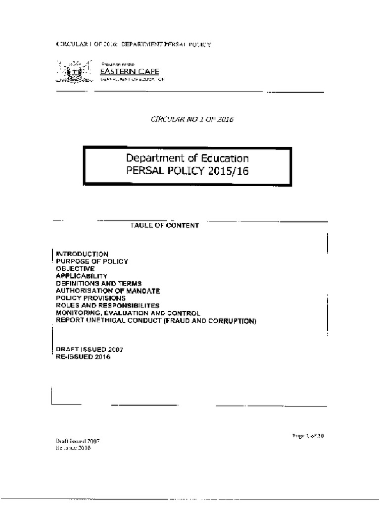 PmWg7KkIhT Persal-Policy-2015-16 Compressed | PDF