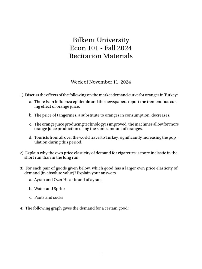 Recitation 5 - Student | PDF