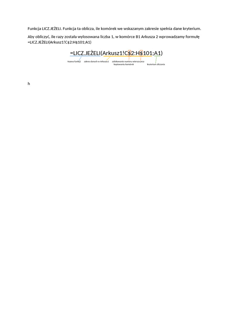 Funkcja LICZ | PDF