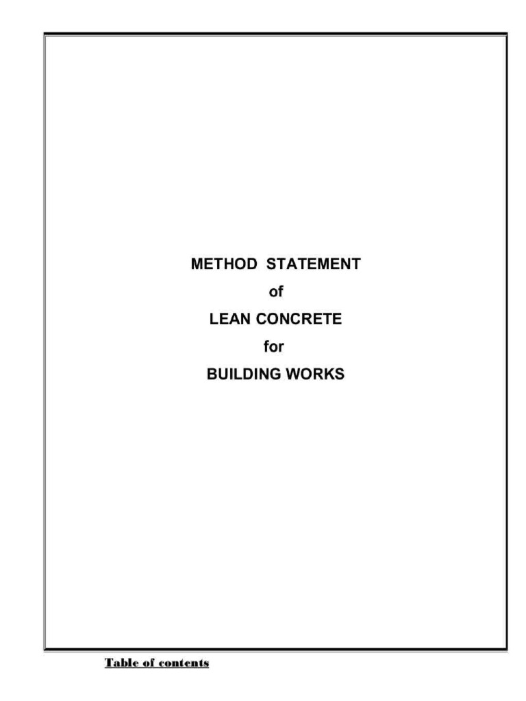 Method STM Lean Concrete | PDF