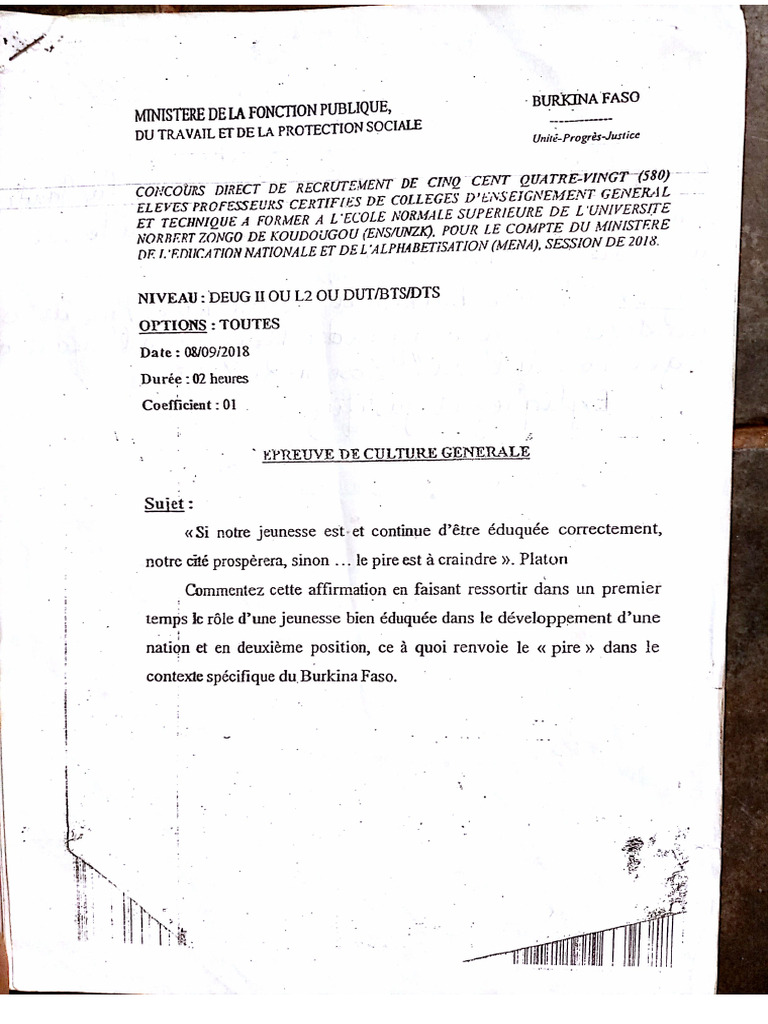 Sujets Cap Ceg | PDF