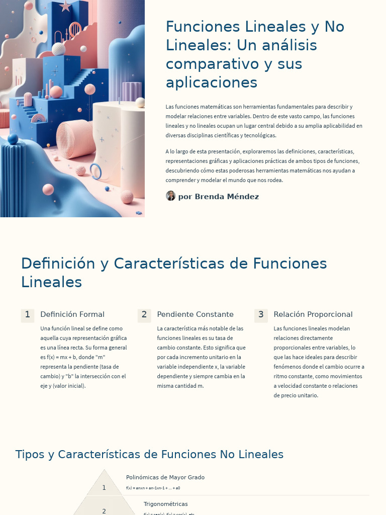 Funciones Lineales y No Lineales Un Analisis Comparativo y Sus ...