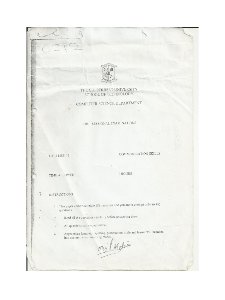 La111 Sessional 2008 | PDF