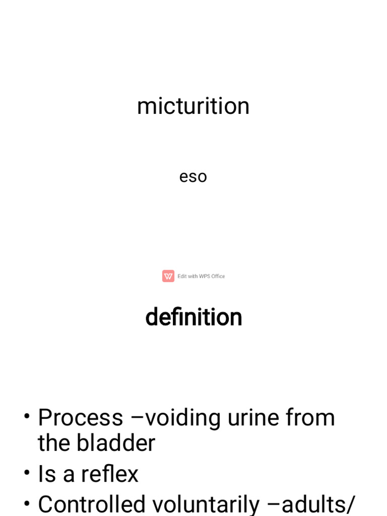 Micturition | PDF