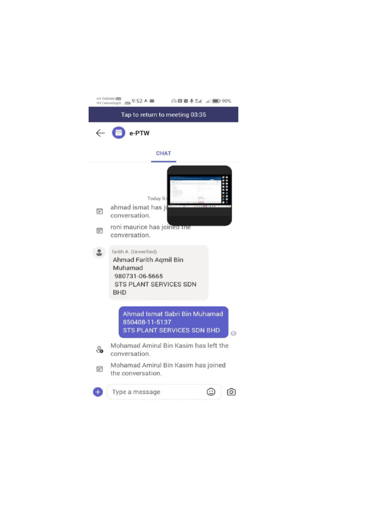 Screenshot Attendance E-Ptw Ismat | PDF