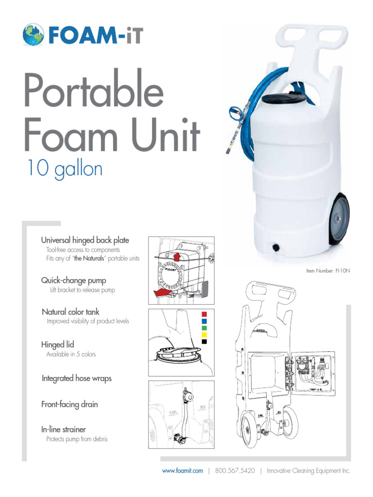 10-Gallon Portable Foam Unit Features | PDF
