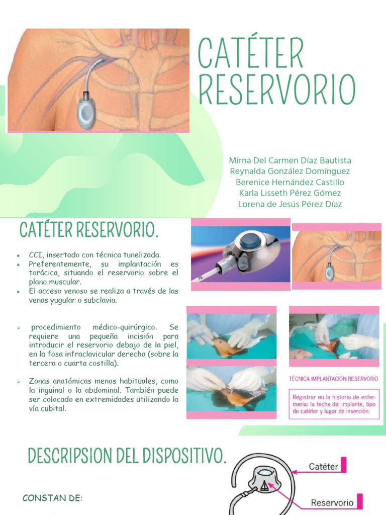 Cateter - Reservorio - y - Hikman Correcto | PDF | Terapia intravenosa ...