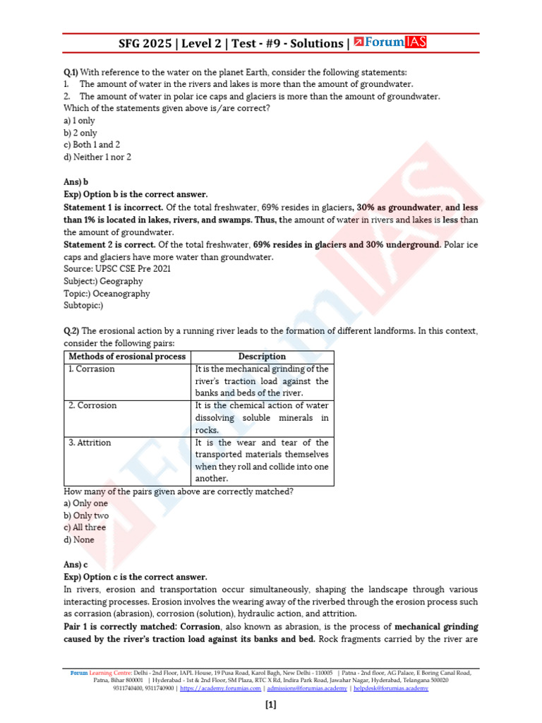 SFG 2025 Level 2 Test 9 Sol - 221159 Eng | PDF | International Atomic ...