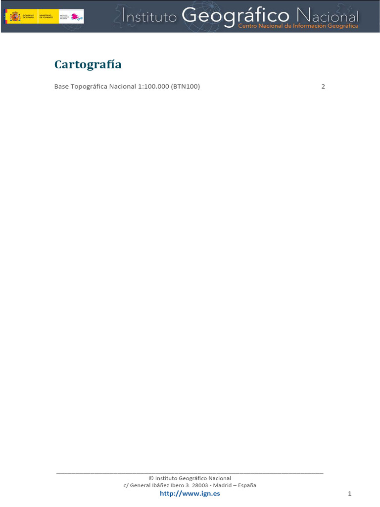 CBG - BTN100 | PDF | Sistema de información geográfica | Cartografía