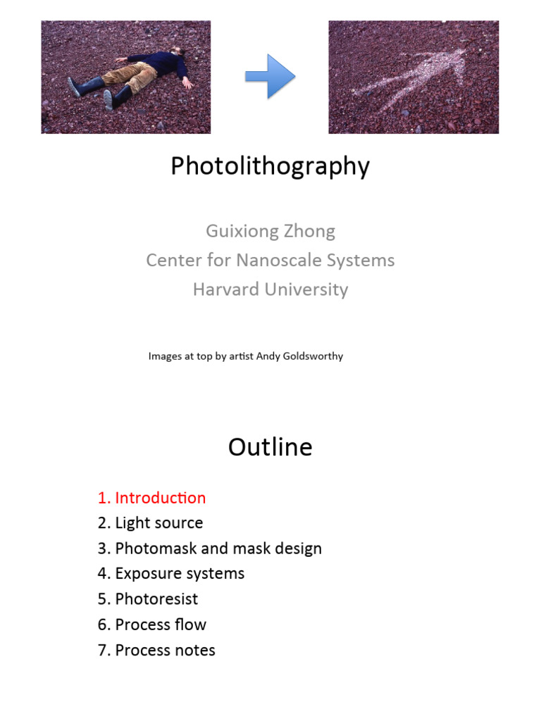 2014 Nanofabrication Summer School - Photolithography | PDF ...