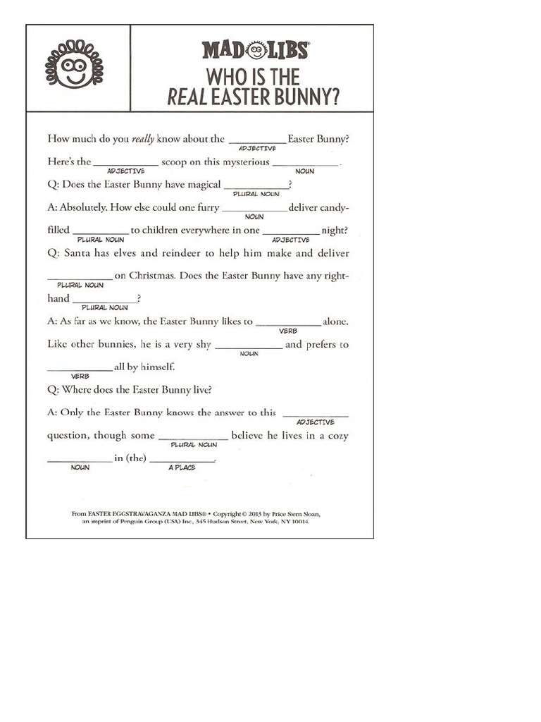 easter-eggstravaganza-mad-libs | PDF