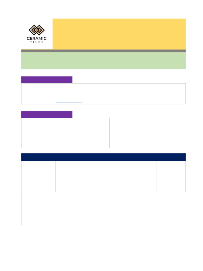 Tile Installation Quote Template | PDF