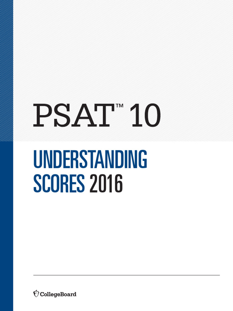 Understanding Psat 10 Scores 2016 | PDF | Sat | Psat/Nmsqt