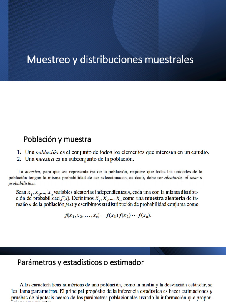 Muestreo y Distribuciones Muestrales Industrial | PDF | Muestreo (Estadísticas) | Media