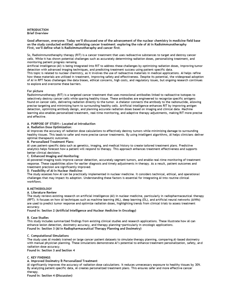 EXPLANATION | PDF | Radiation Therapy | Personalized Medicine