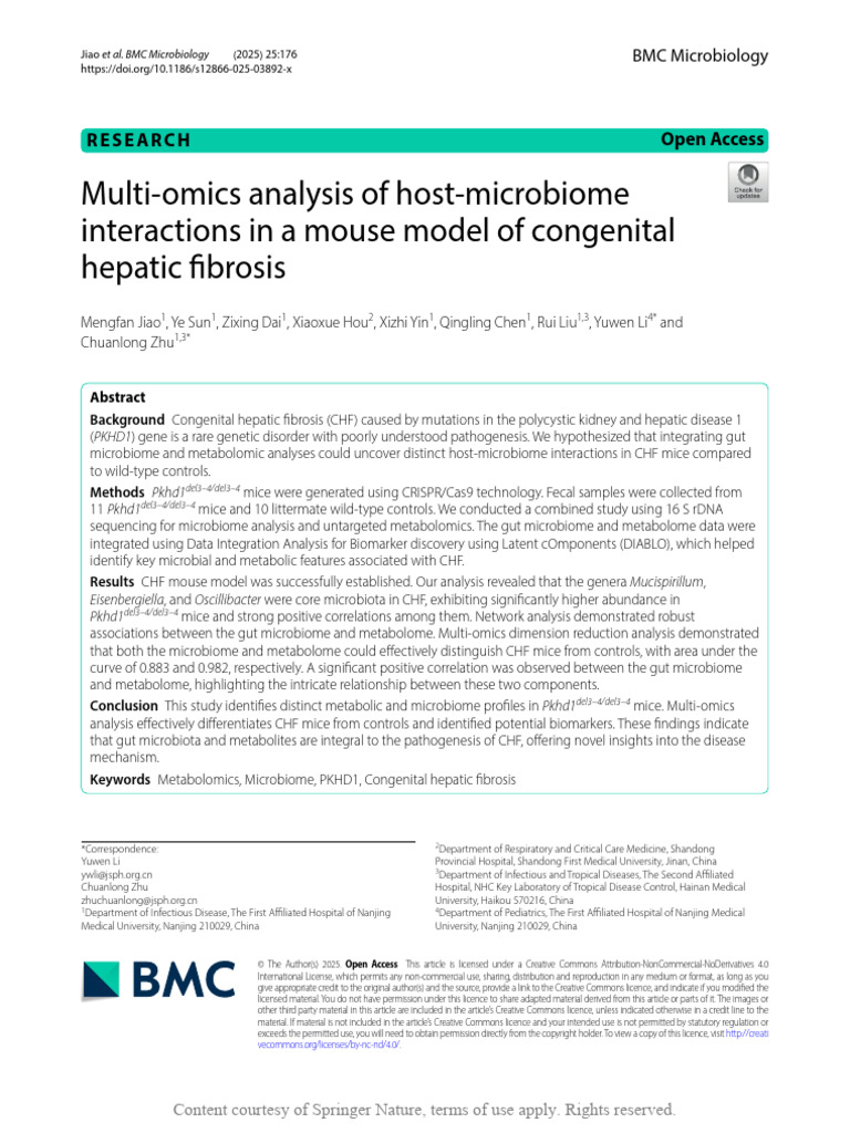 Multi Omics Analysis Of Host Microbiome Interactio Pdf Staining Polymerase Chain Reaction