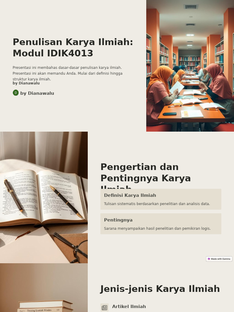 Panduan Penulisan Karya Ilmiah | PDF