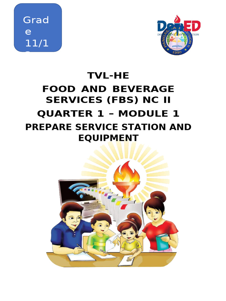 FBS Ncii G11 or G12 Q 1 Module 1 San Jacinto NHS | PDF | Spoon | Tableware