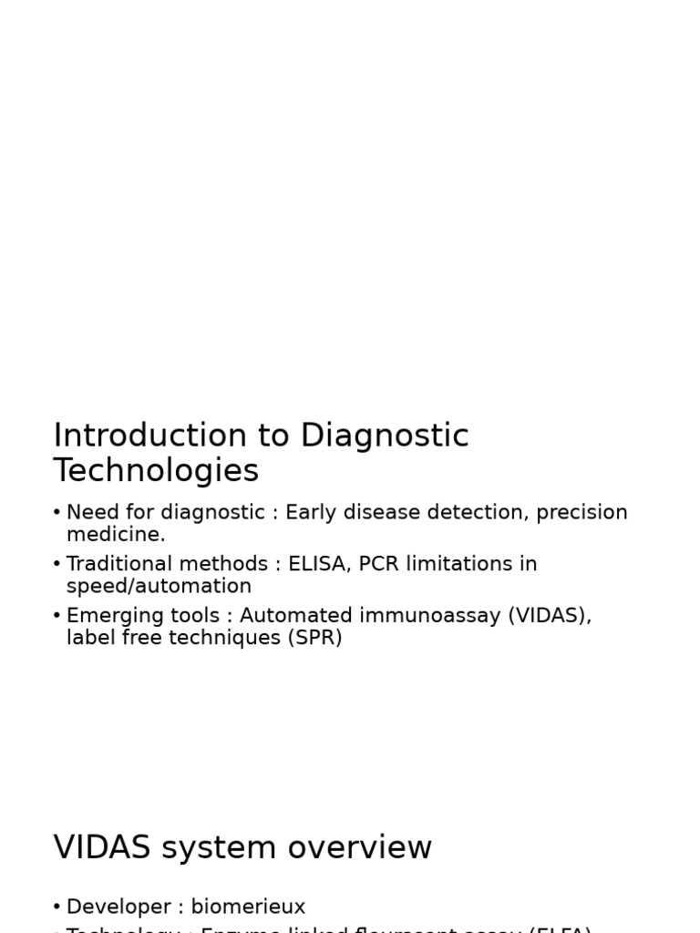 VIDAS and SPR: Diagnostic Innovations | PDF | Laboratory Techniques ...