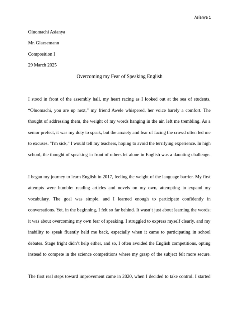 Literacy Narrative - Essay #1 - Rough Draft | PDF | English Language | Human Communication