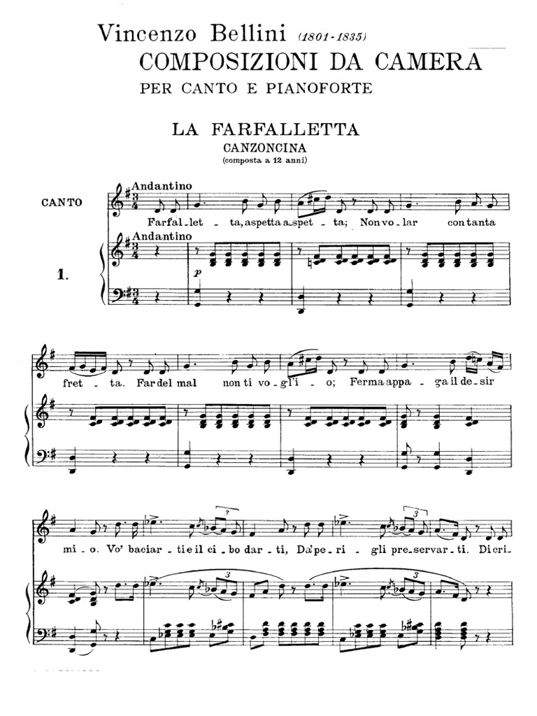 Bellini Composizioni Da Camera | PDF