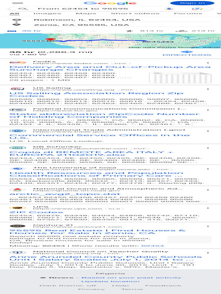 Zip Code Information for 62454 & 95595 | PDF | United States Postal ...
