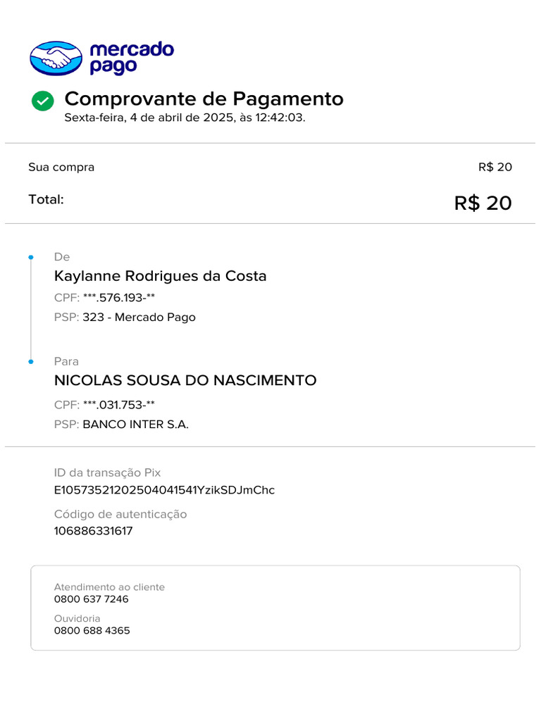 Comprovante 106886331617 | PDF